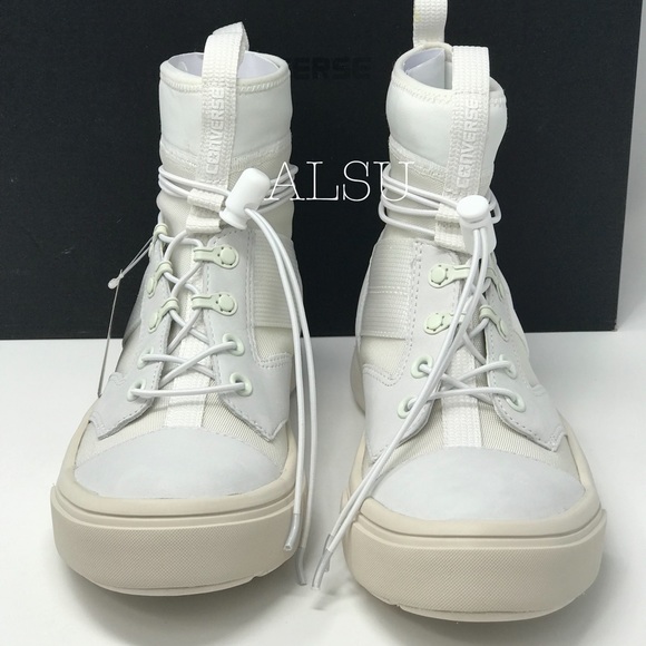 Converse | Shoes | Converse Jump Boot Hi Leather Mesh Blank White W ...